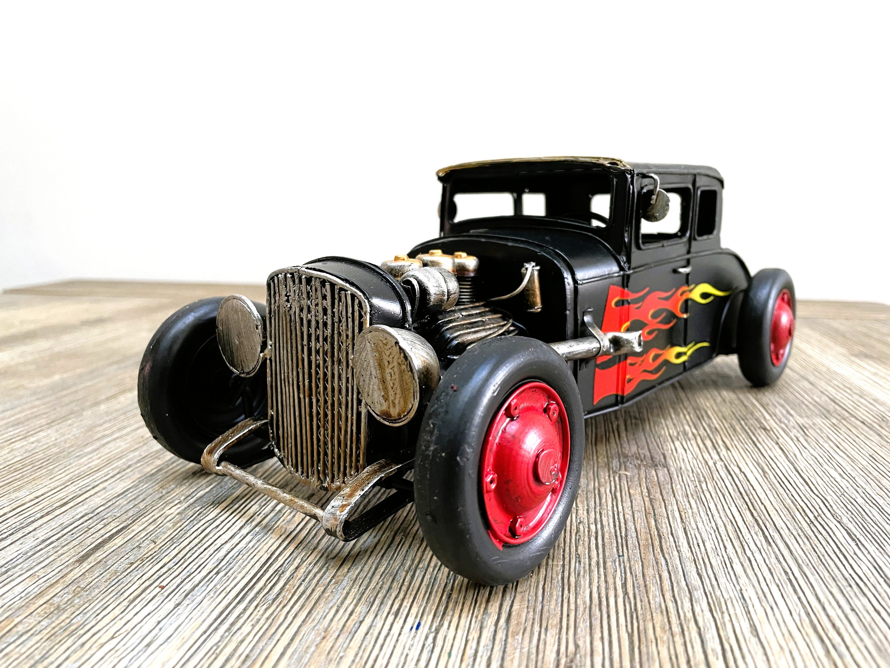Iconic Hot Rod Metal Model Car Old Timer With Flame Art/ Flame Job. - Etsy