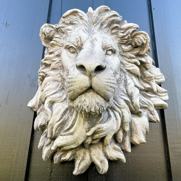 Large Wall Mounted Lion Head - Etsy