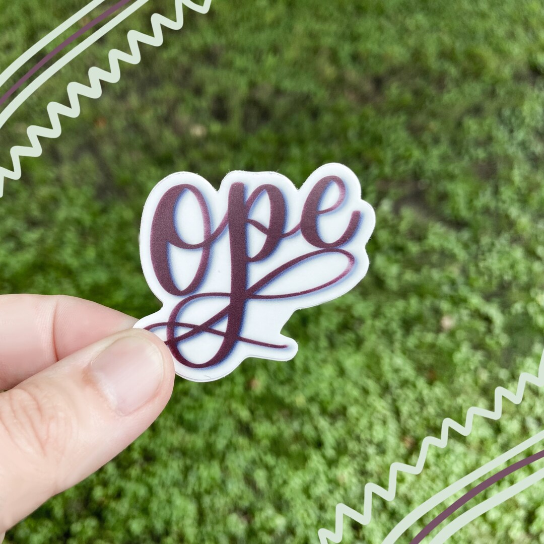 Ope Sticker Mini Vinyl Sticker Waterproof - Etsy