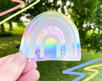 Holographic Rainbow Mouse Sticker Holographic - Etsy