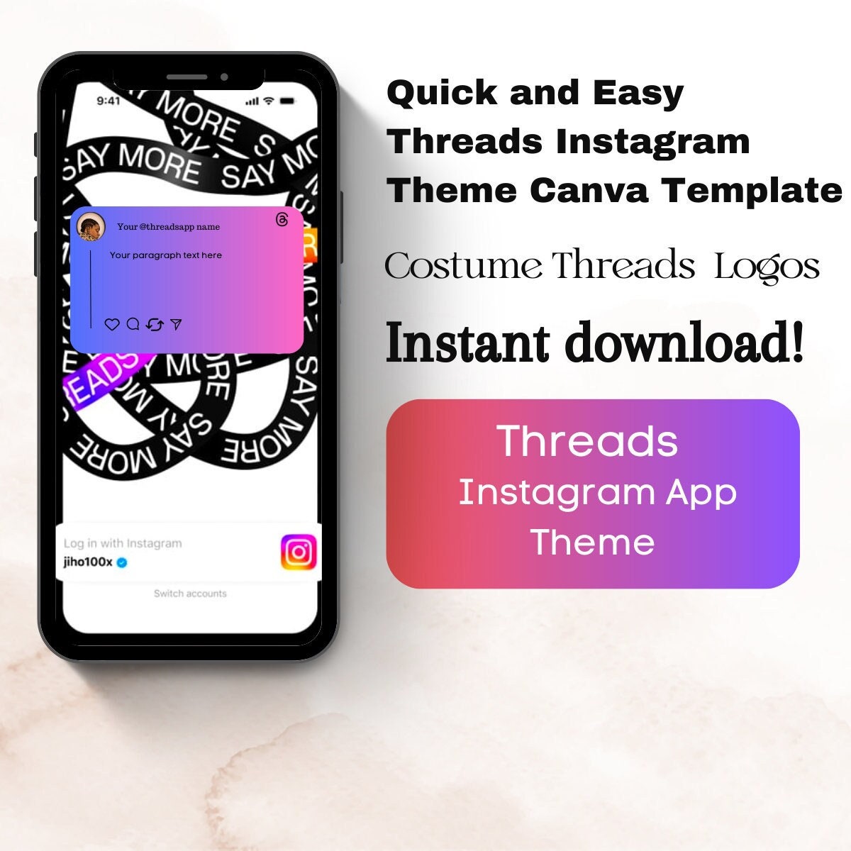 Threads Instagram Canva Templates for Branding and Social Media | Canva ...