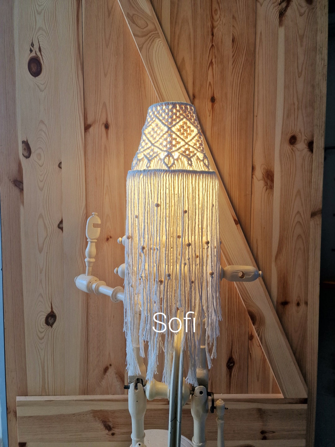 Macrame Lampshade Small, Macrame Lamp, Macrame Chandelier, Macrame ...