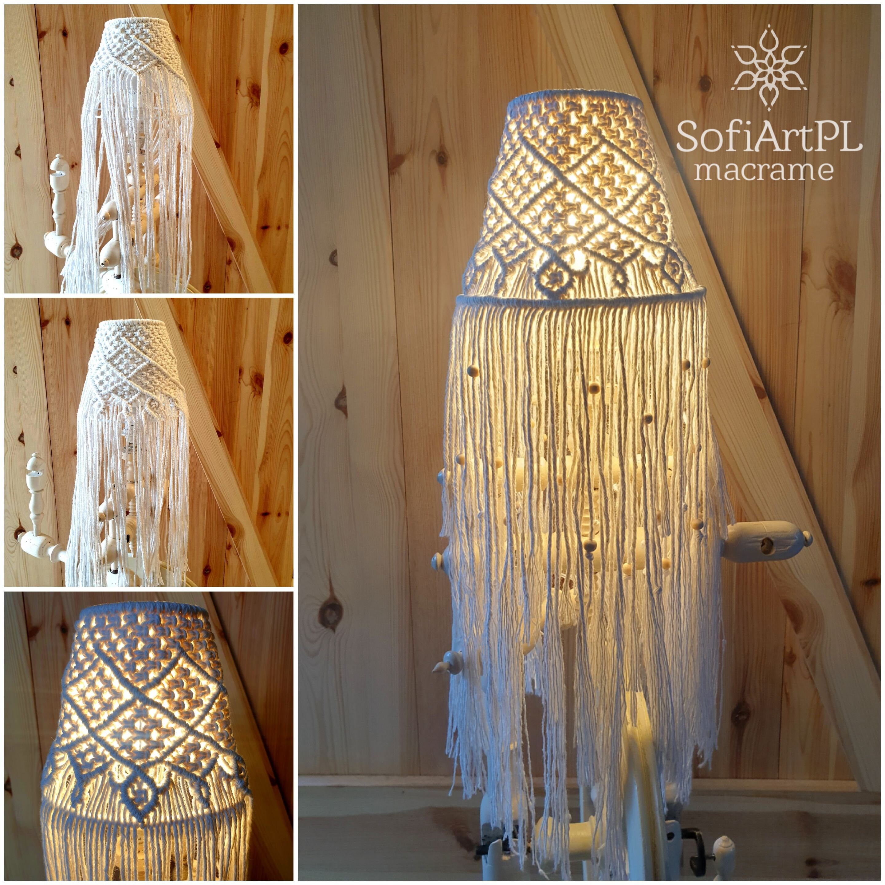 Macrame Lampshade Small Macrame Lamp Macrame Chandelier | Etsy