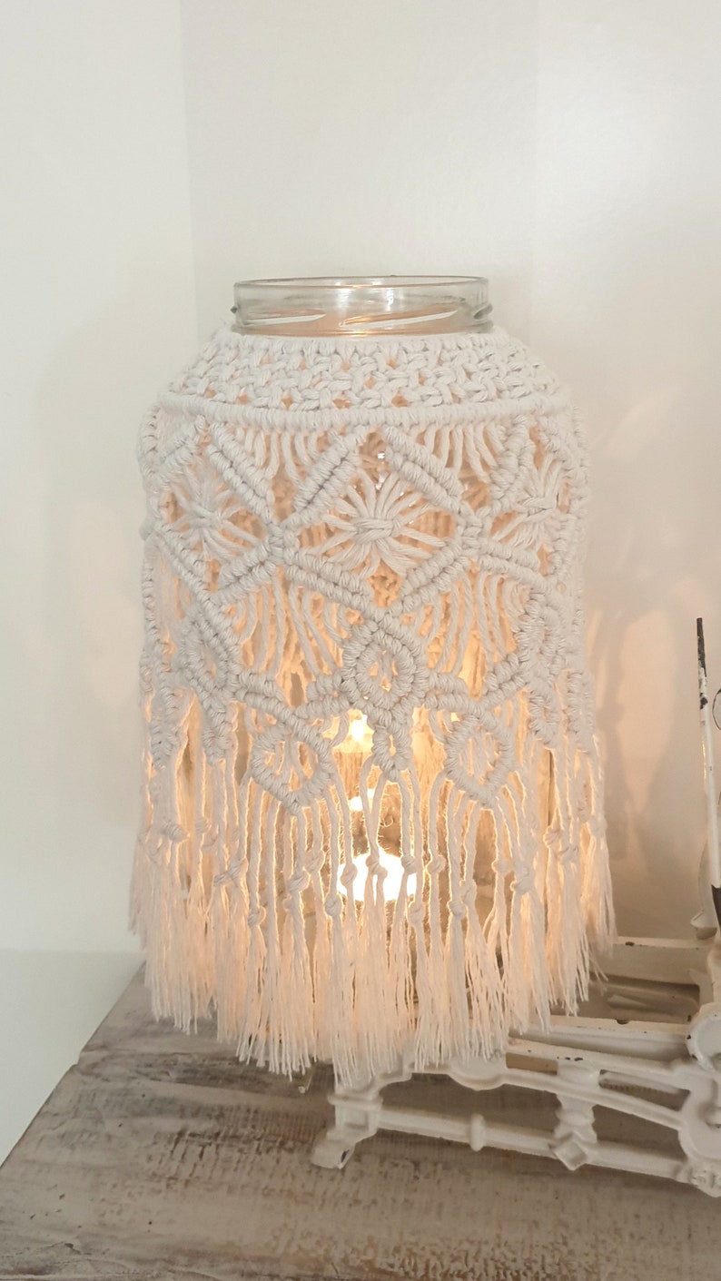 Macrame Lantern XXL Jar Macrame Candle Holder Macramee - Etsy