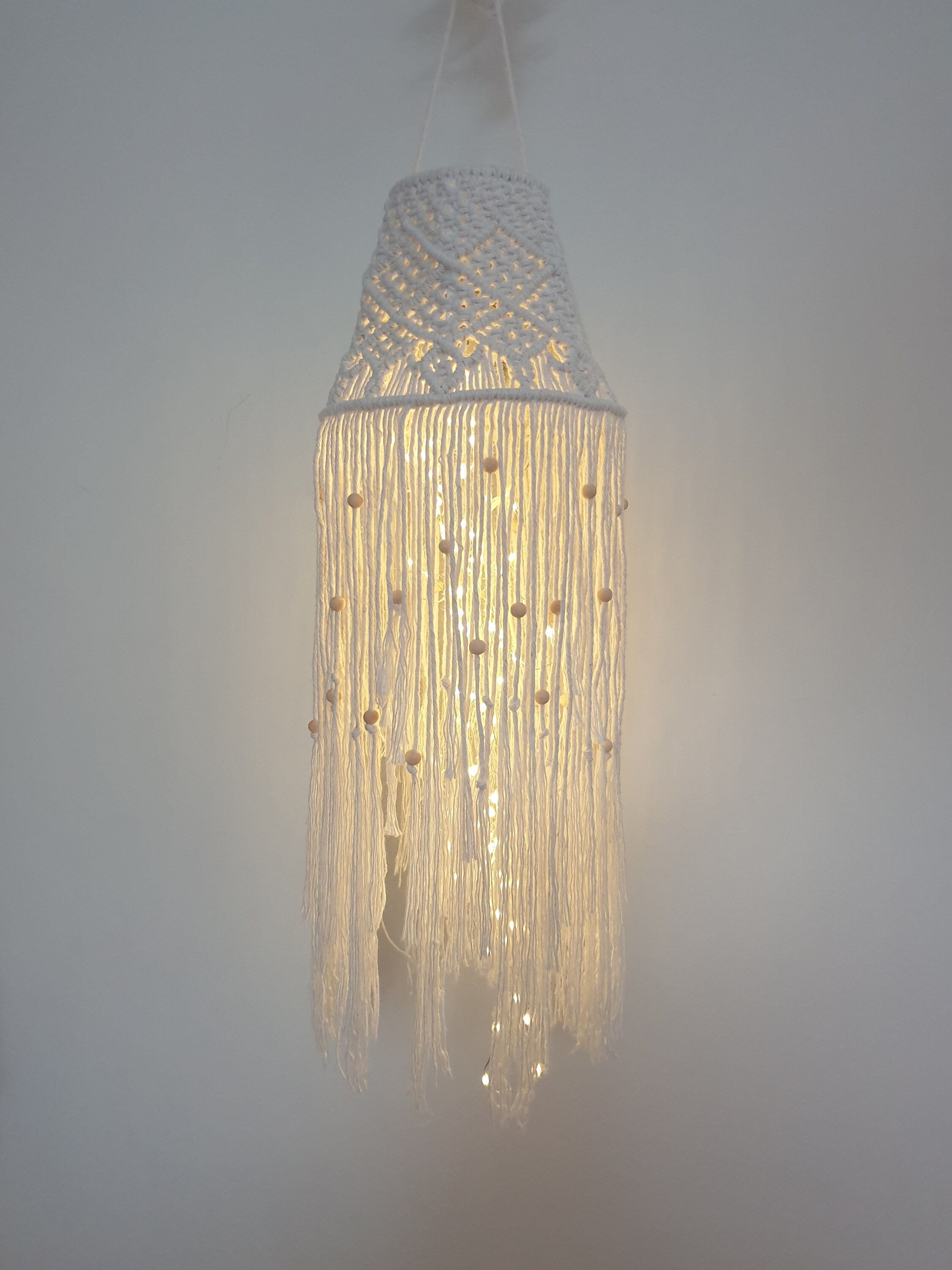 Macrame Lampshade Small Macrame Lamp Macrame Chandelier | Etsy