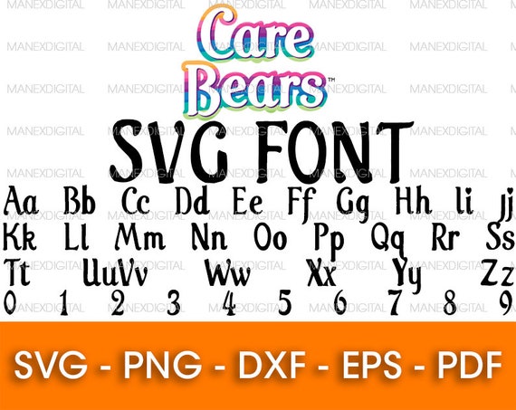 Care Bears Font SVG Vector care bears font svg care bears | Etsy