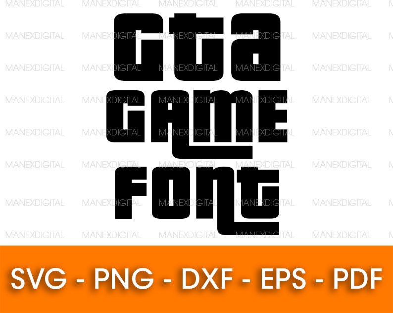 GTA Font SVG Vector gta 5 font svg gta 5 alphabet cricut | Etsy