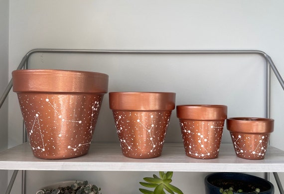 Constellation Pot in Rose Gold Metallic - Etsy