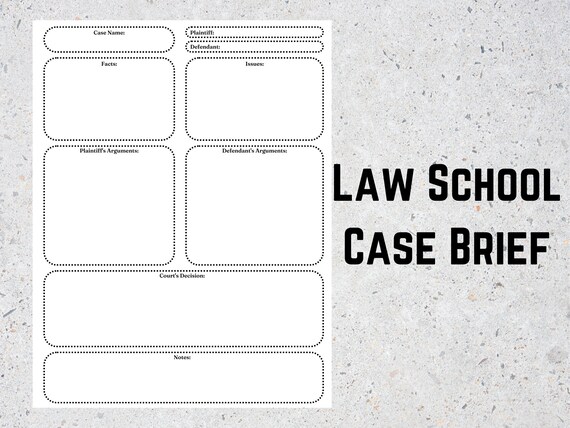 Law School Case Brief Legal Case Brief Bundle for Law - Etsy