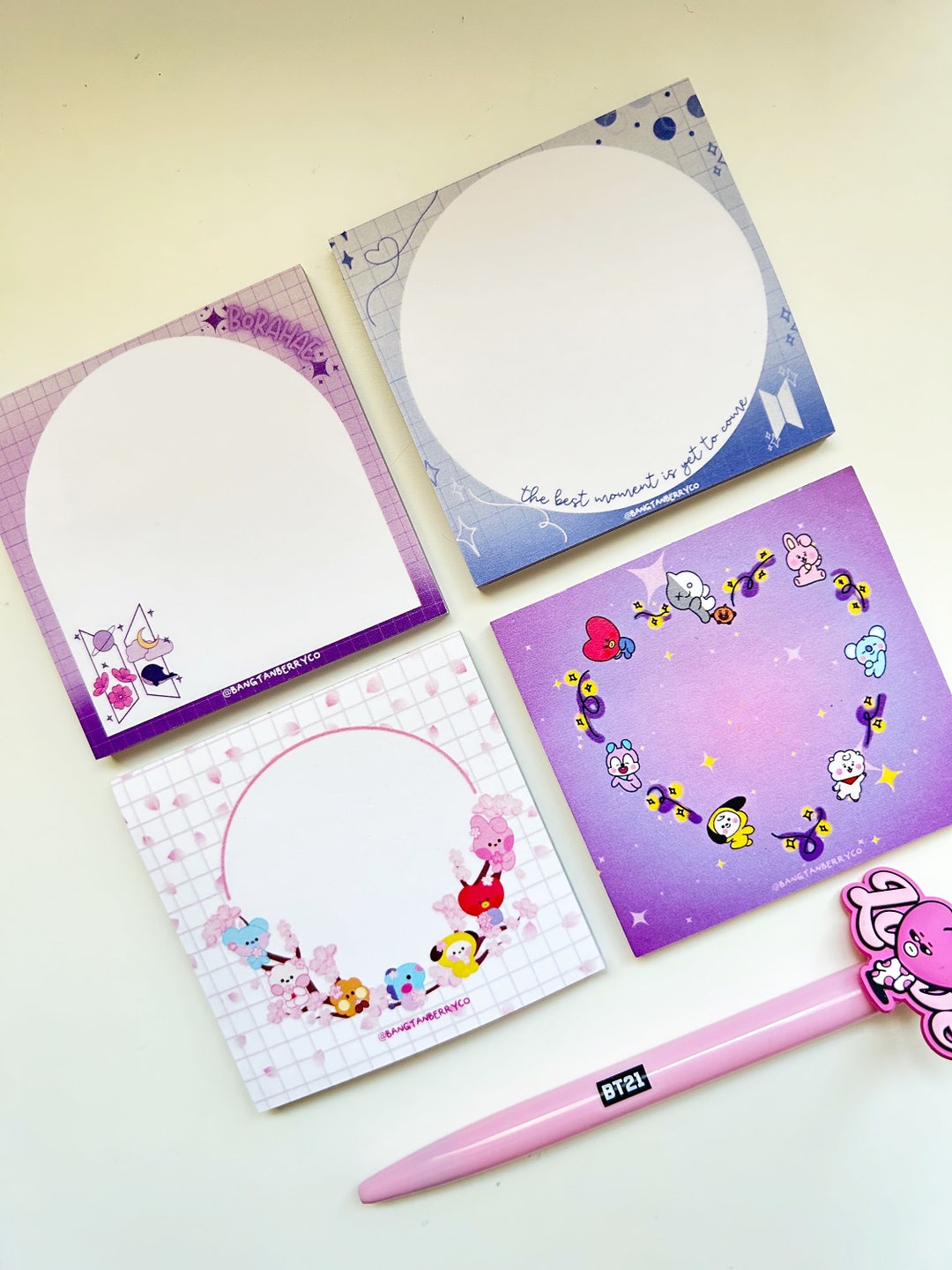 BTS Sticky Notes Post-its Memo Pad - Etsy