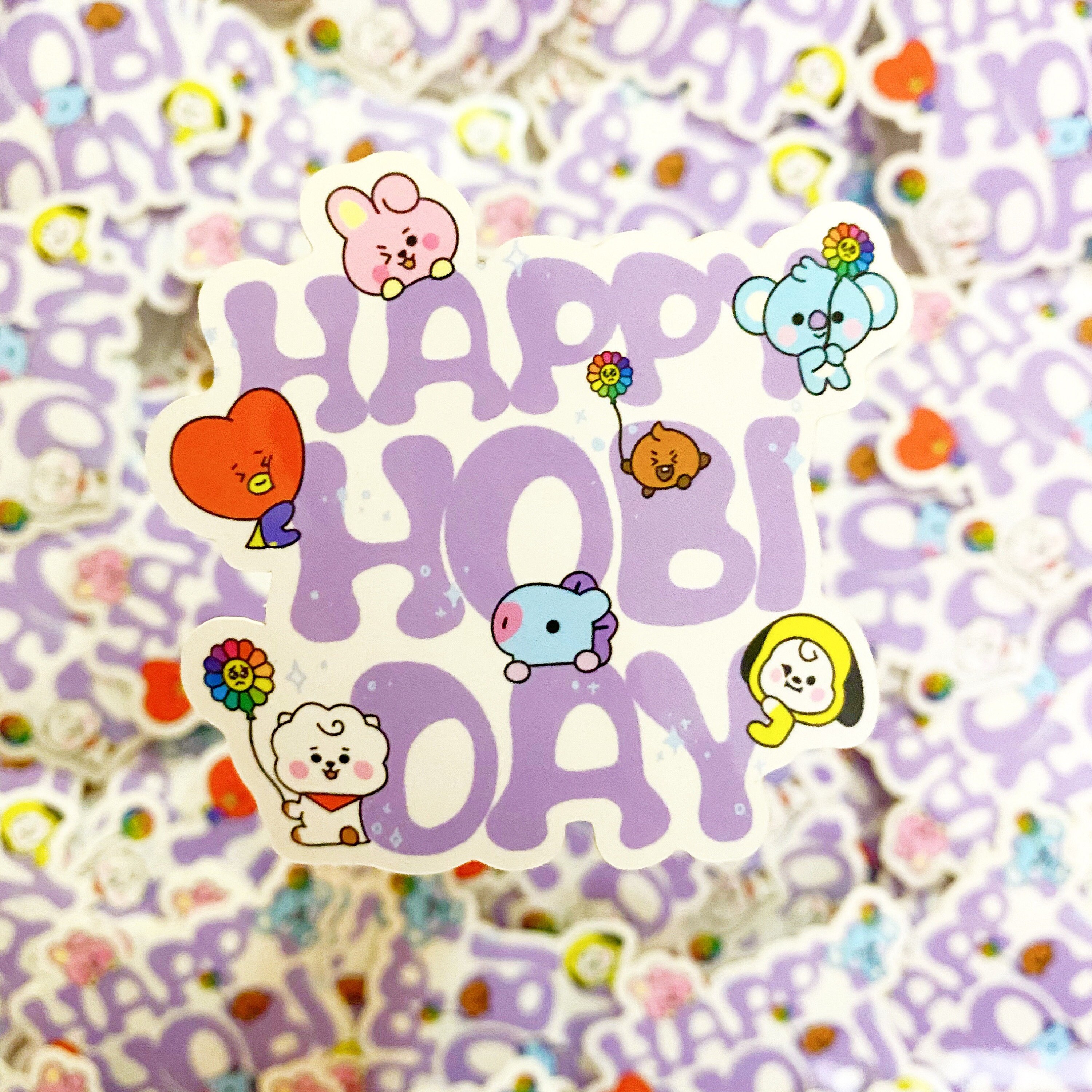 BT21 Happy Hobi Día Vinilo Pegatina | Etsy