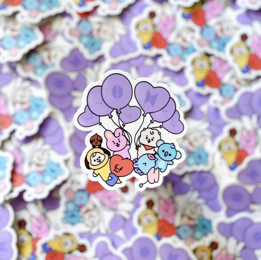 BT21 Balloon Permission to Dance PTD Vinyl Sticker - Etsy