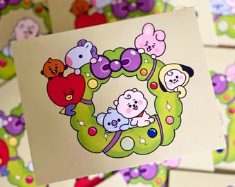 Bts Christmas Card - Etsy