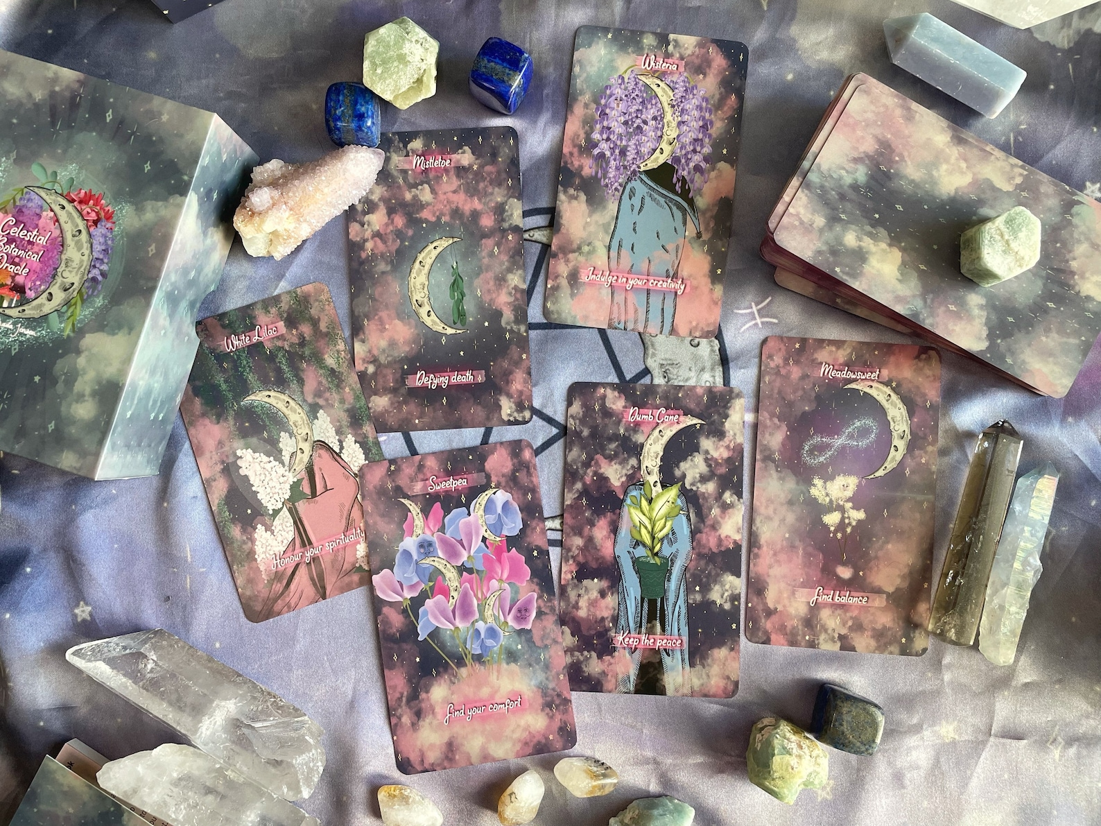 The Celestial Botanical Oracle Deck 60 Cards IN STOCK - Etsy
