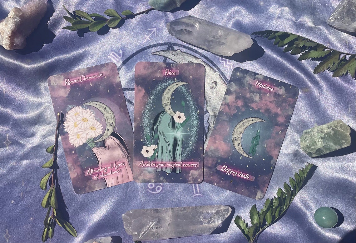 The Celestial Botanical Oracle Deck 60 Cards IN STOCK - Etsy