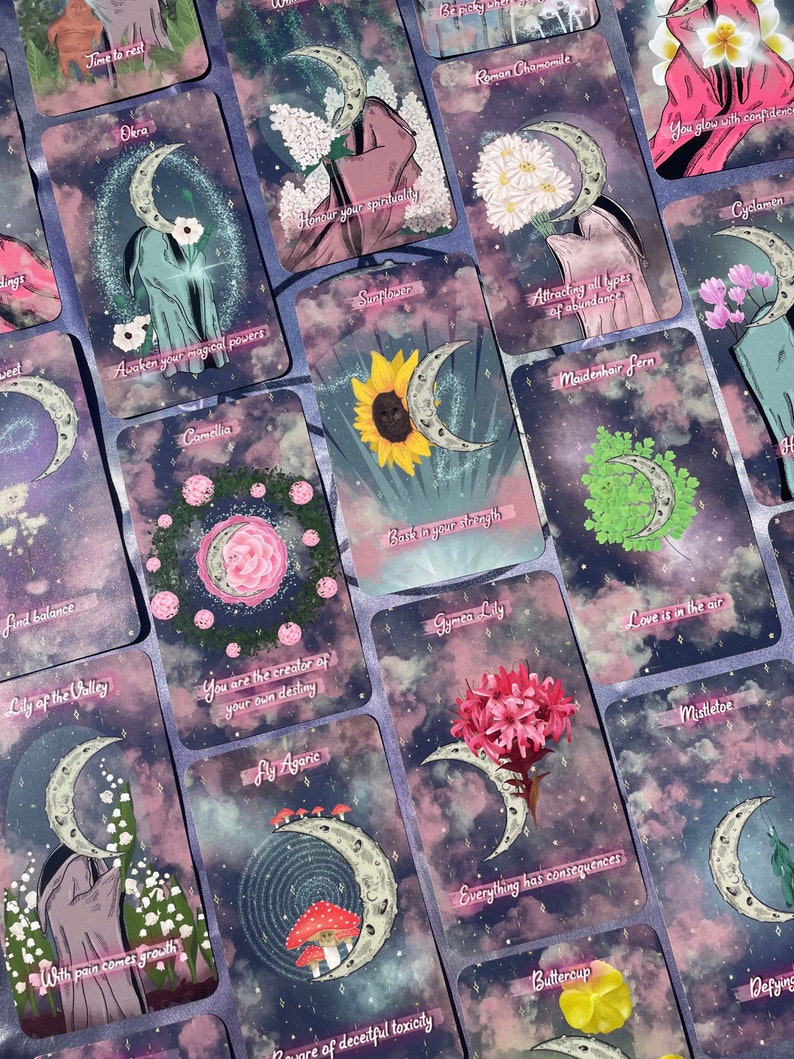 The Celestial Botanical Oracle Deck 60 Cards IN STOCK | Etsy