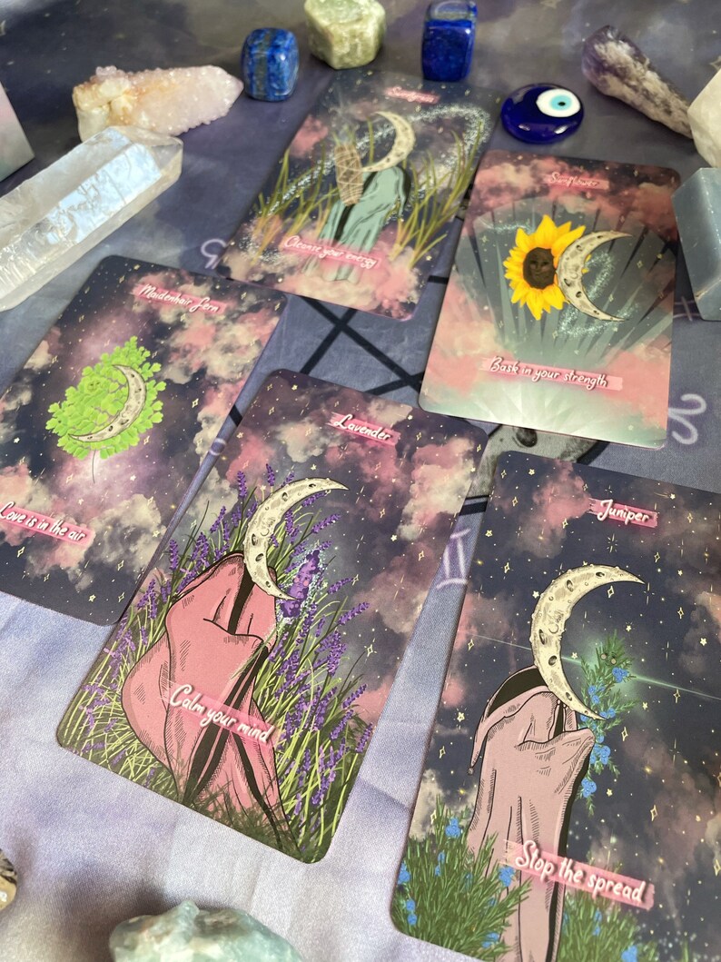 The Celestial Botanical Oracle Deck 60 Cards IN STOCK | Etsy