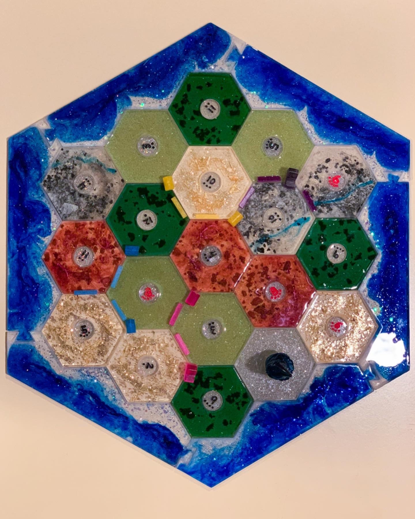 Epoxy Resin Settlers of Catan Set - Etsy