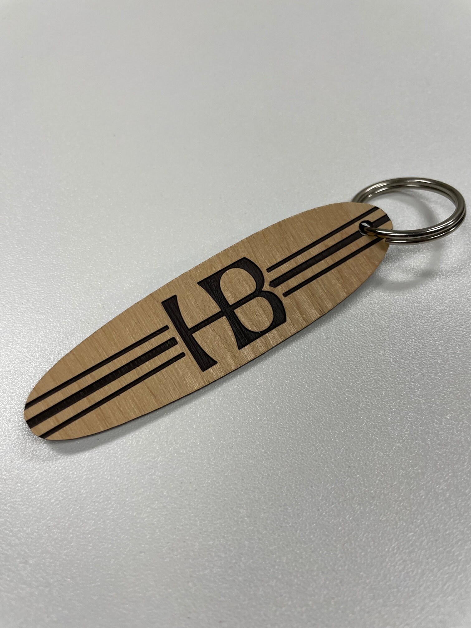 Engraved Huntington Beach Surfboard Keychain | Etsy