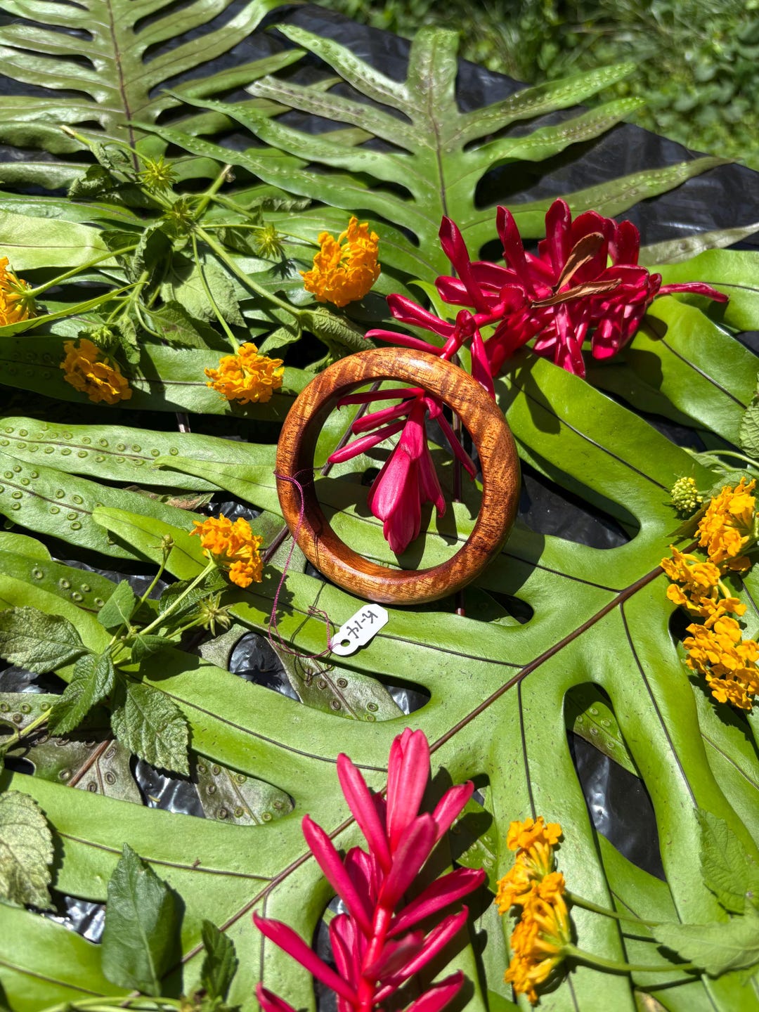 7” Curly Koa Bangle - Etsy