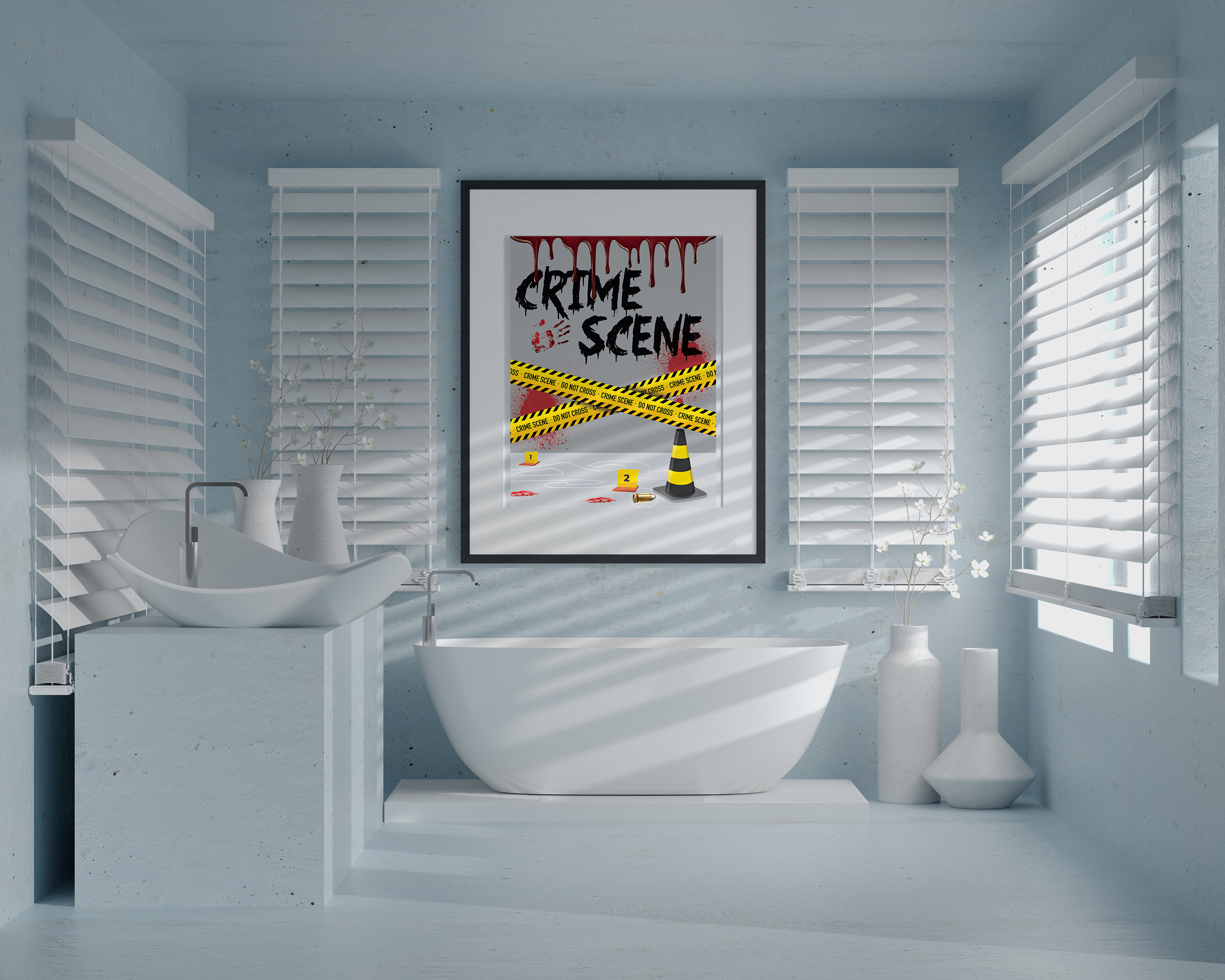 Crime Scene Printable Wall Art | Instant Digital Download - Etsy