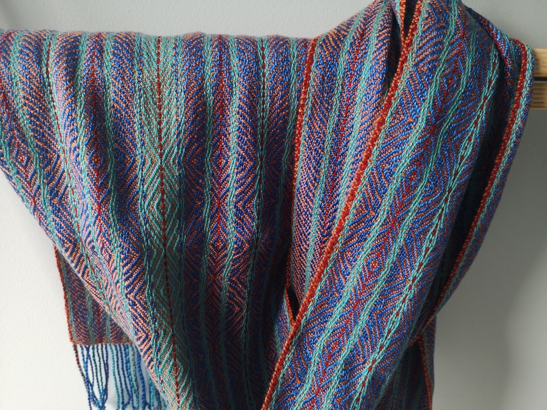 Handwoven Scarf With Iridescent Effect - Etsy