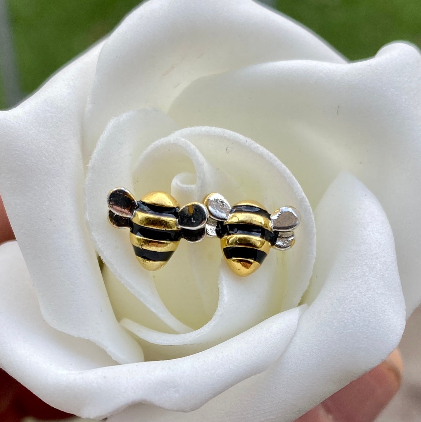 Bee Queen Bee Bumble bee Elegant Cute 925 Sterling Silver | Etsy