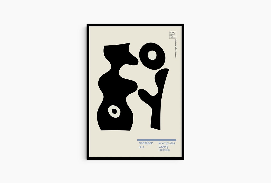 Hans Jean Arp Vintage Book Cover Art Poster Print Mid Century Modern ...