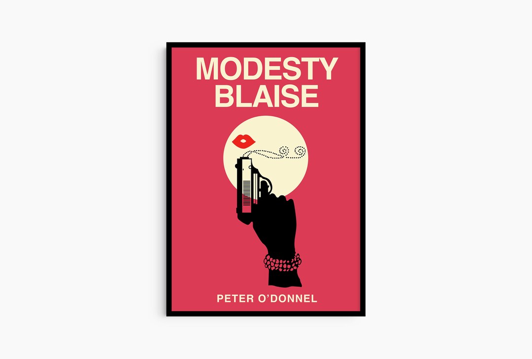 MODESTY BLAISE Vintage Book Cover Illustration Art Poster Print Mid ...