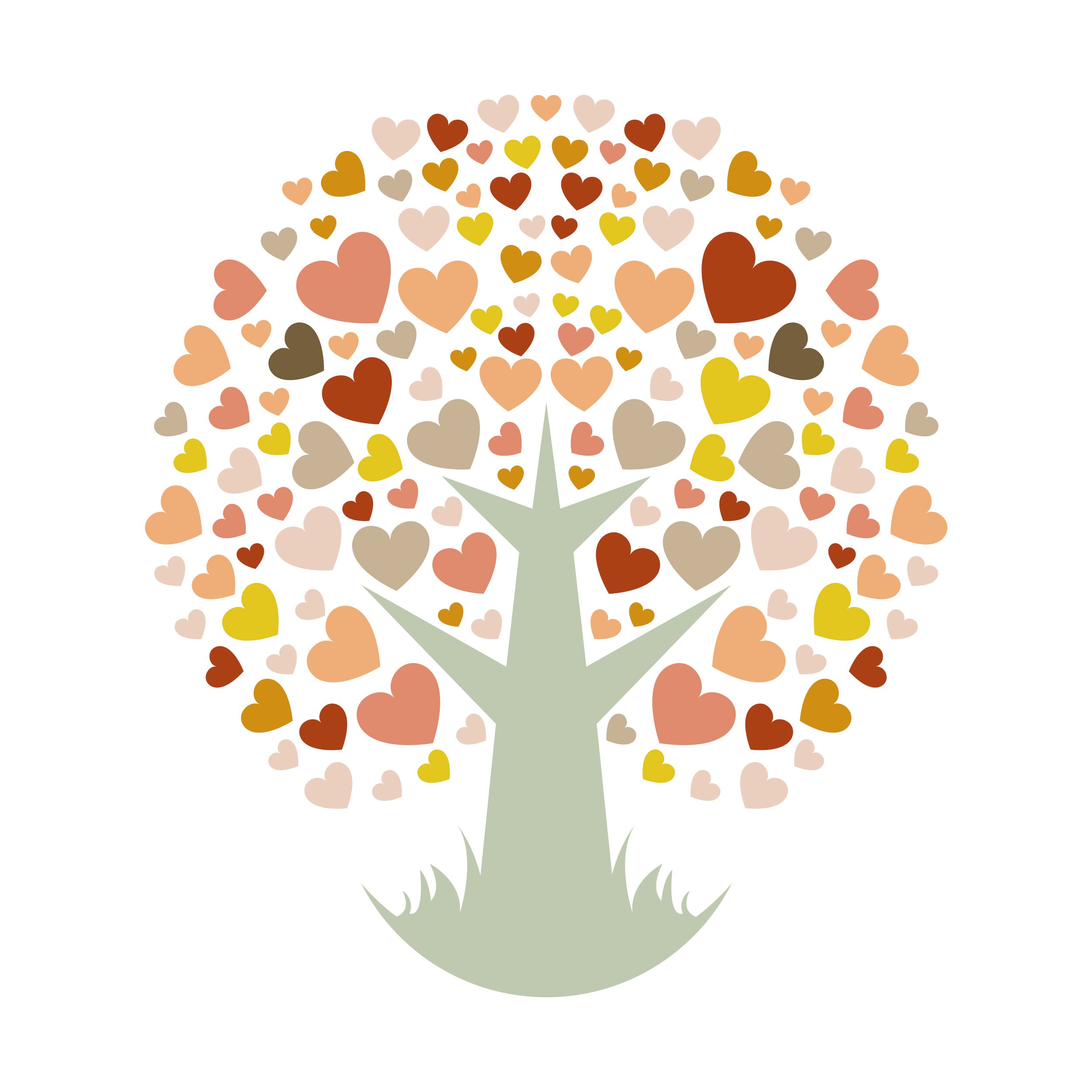 PRINTABLE Tree of Hearts Greeting Card | Valentine Heart Tree ...
