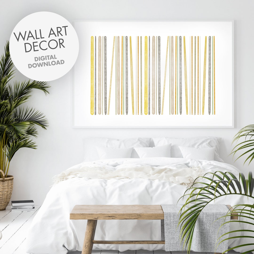 PRINTABLE Birch Trees Poster, Abstract Watercolour Autumn Colours ...