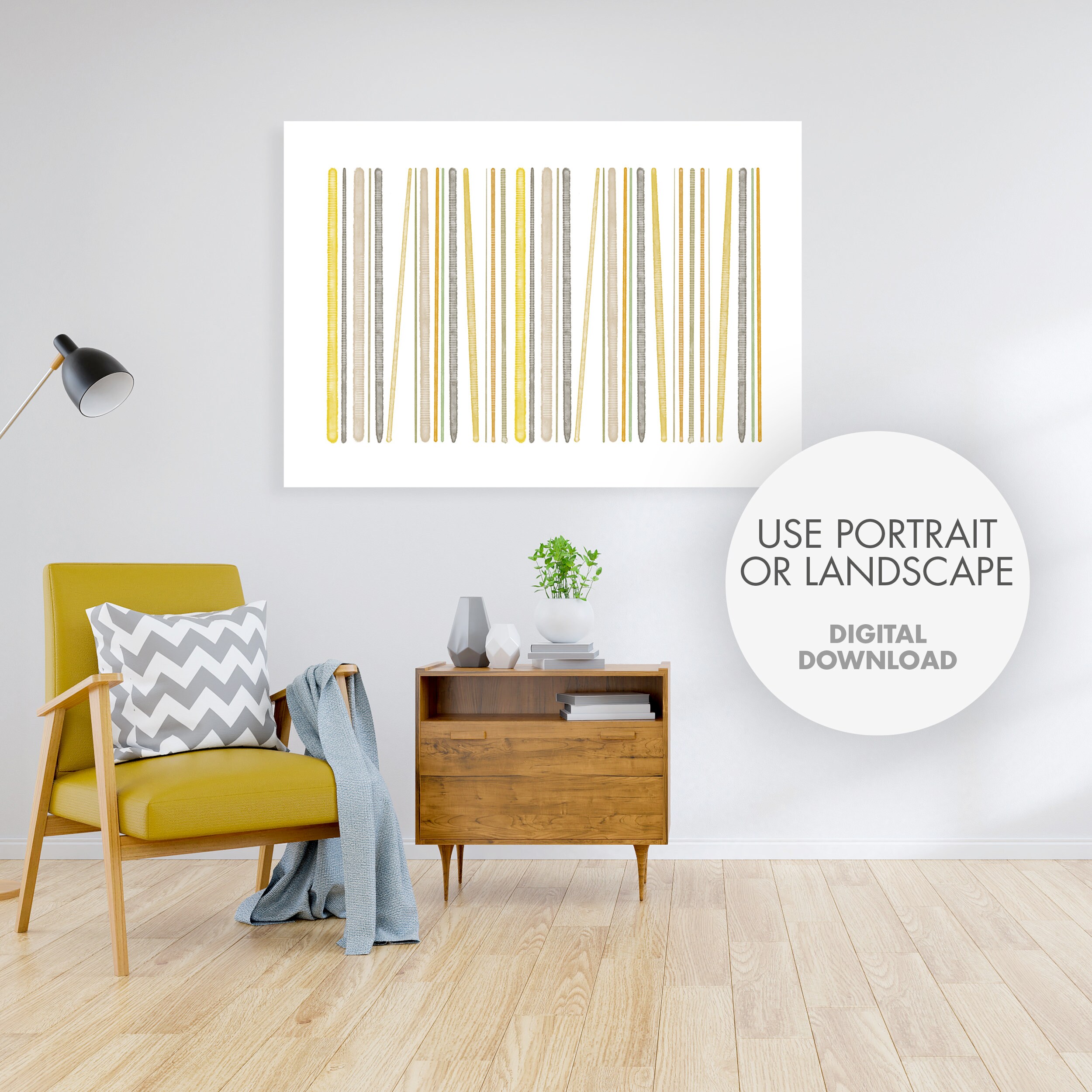 PRINTABLE Birch Trees Poster, Abstract Watercolour Autumn Colours ...