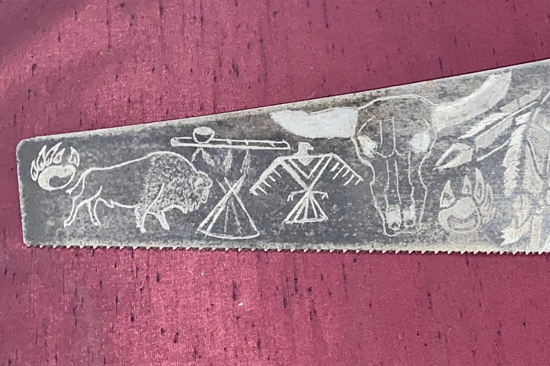 Wood Saw Art Native American Theme - Etsy