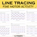 LINE TRACING Fine Motor Writing Activity Preschool/kindergarten ...