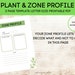 2 Page Garden Plant & Zone Profile Template Plant Hardiness Gardening ...