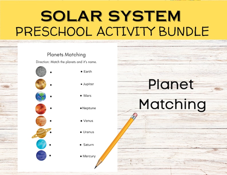 SOLAR SYSTEM Learning Kit Preschool/kindergarten 16 Pages 6 Activities ...
