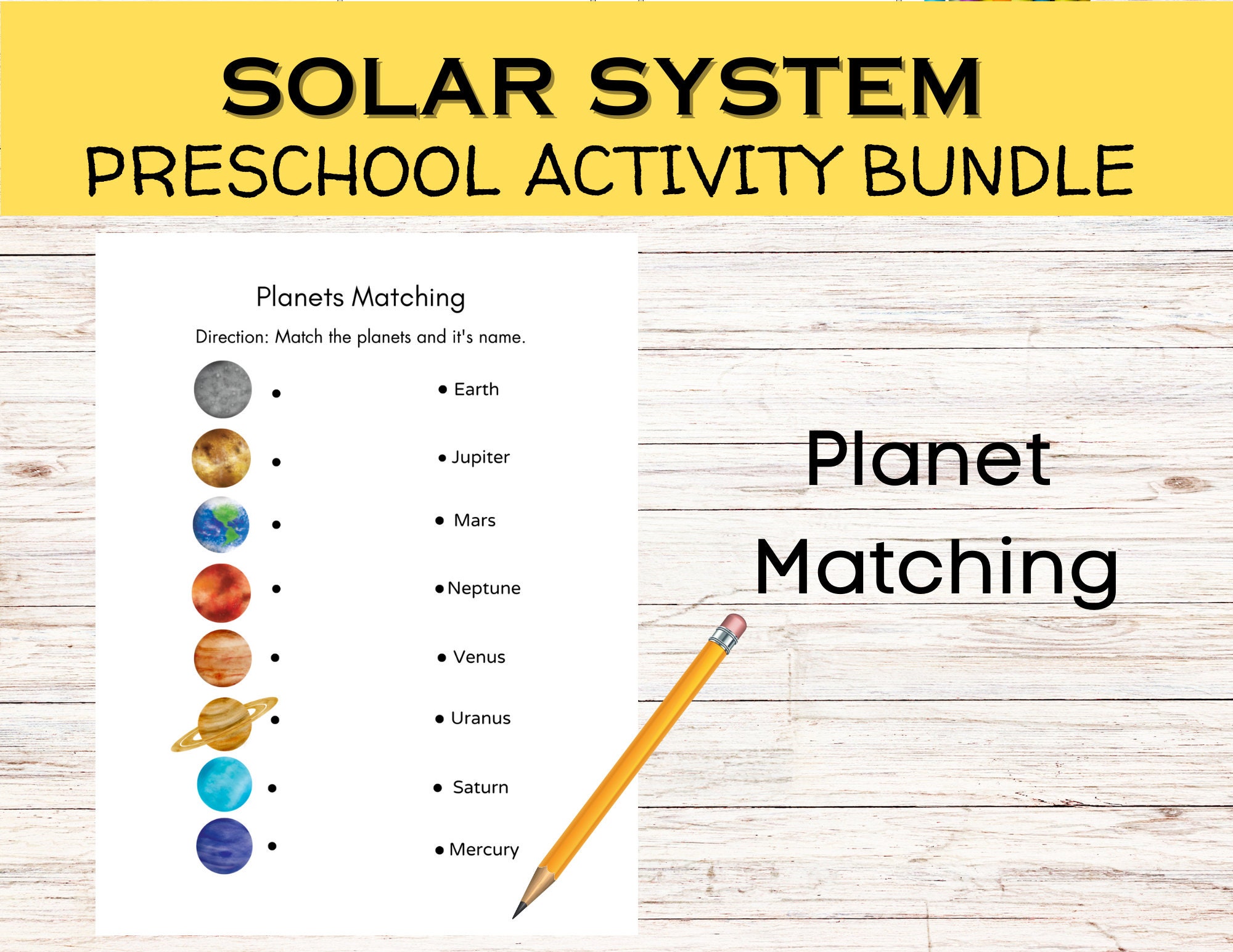 SOLAR SYSTEM Learning Kit Preschool/kindergarten 16 Pages 6 Activities ...