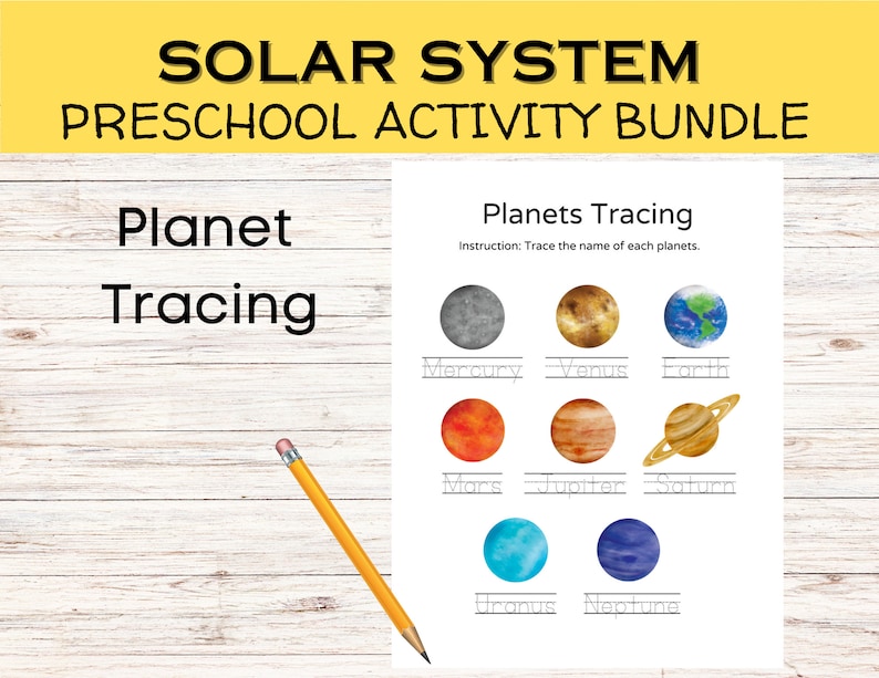 SOLAR SYSTEM Learning Kit Preschool/kindergarten 16 Pages 6 Activities ...