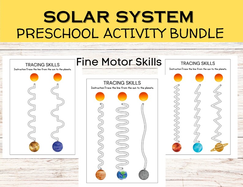 SOLAR SYSTEM Learning Kit Preschool/kindergarten 16 Pages 6 Activities ...