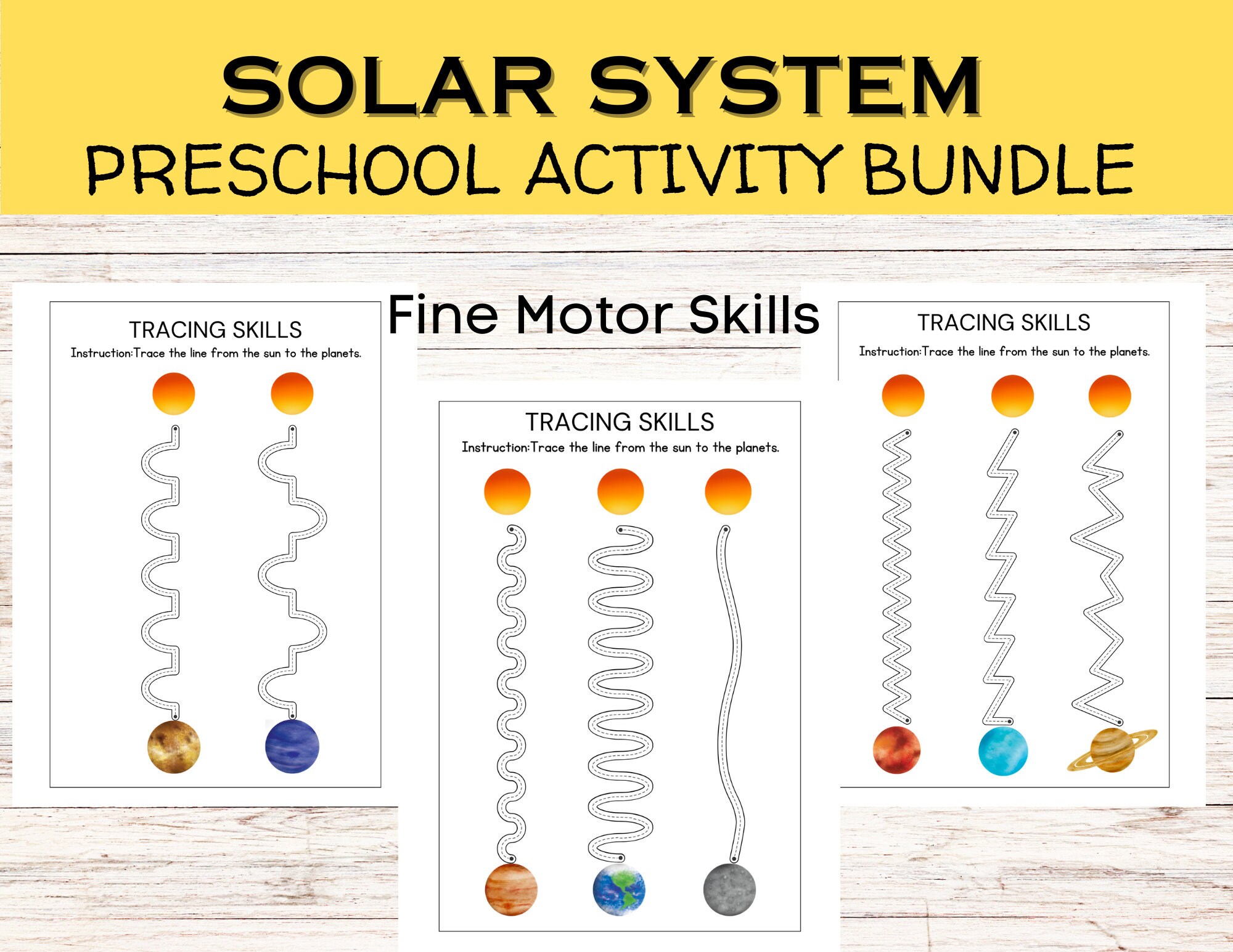SOLAR SYSTEM Learning Kit Preschool/kindergarten 16 Pages 6 Activities ...