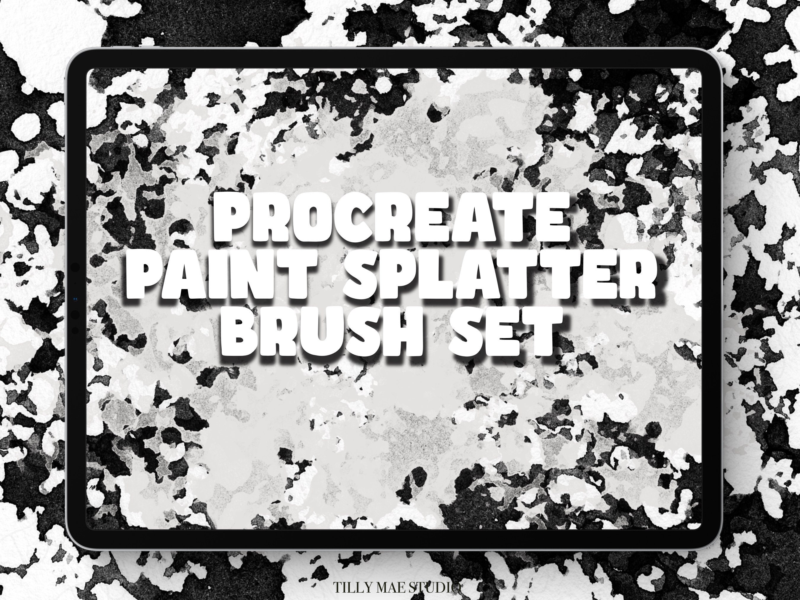 Procreate Paint Splatter Brush Set Procreate Color Change and Basic ...