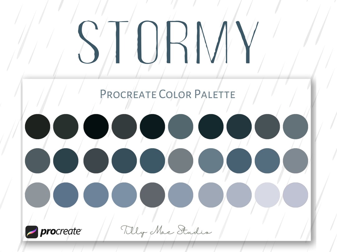 Cool Procreate Color Palette, iPad Art, Procreate Swatches, iPad ...