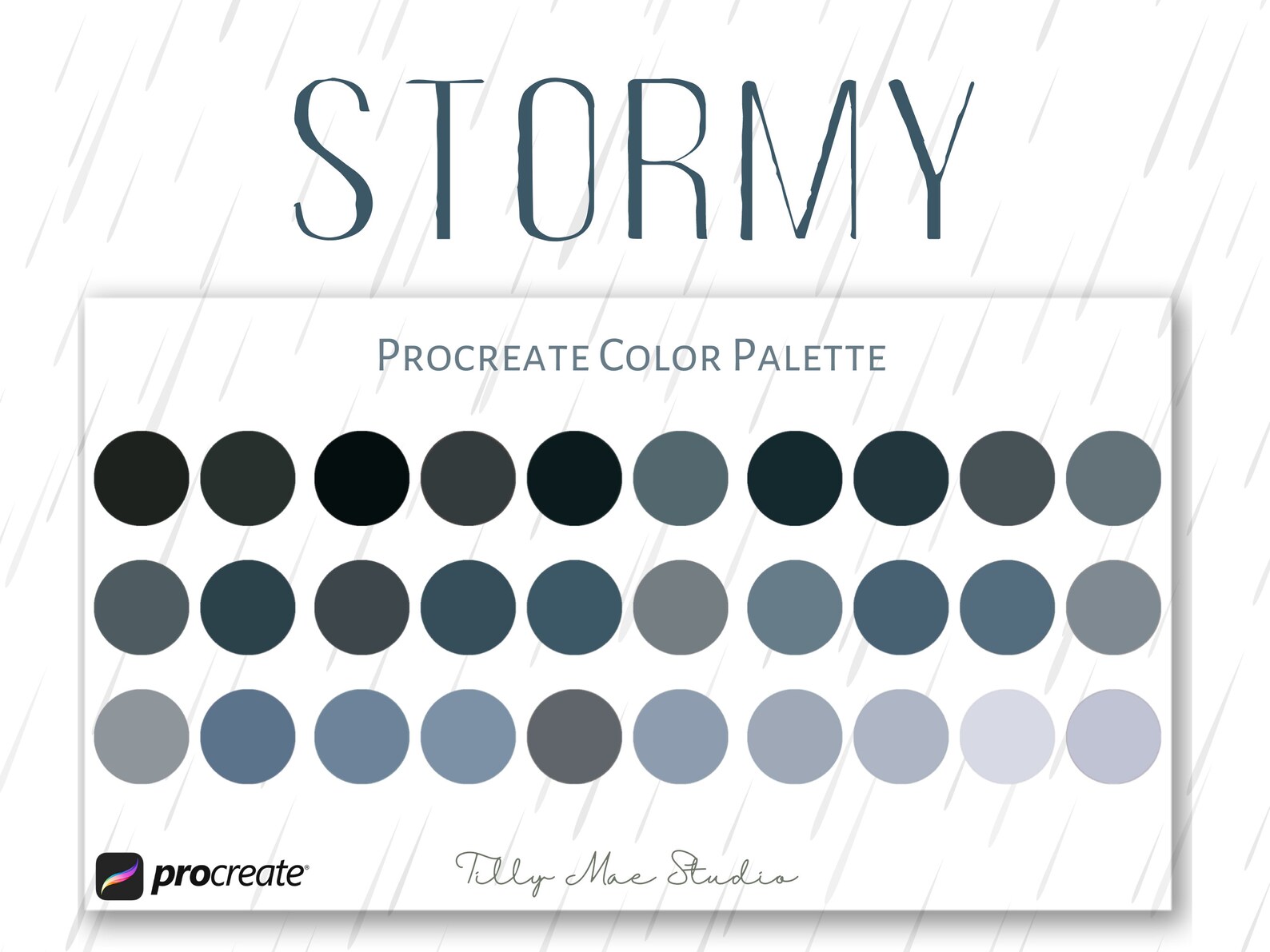 Cool Procreate Color Palette, iPad Art, Procreate Swatches, iPad ...