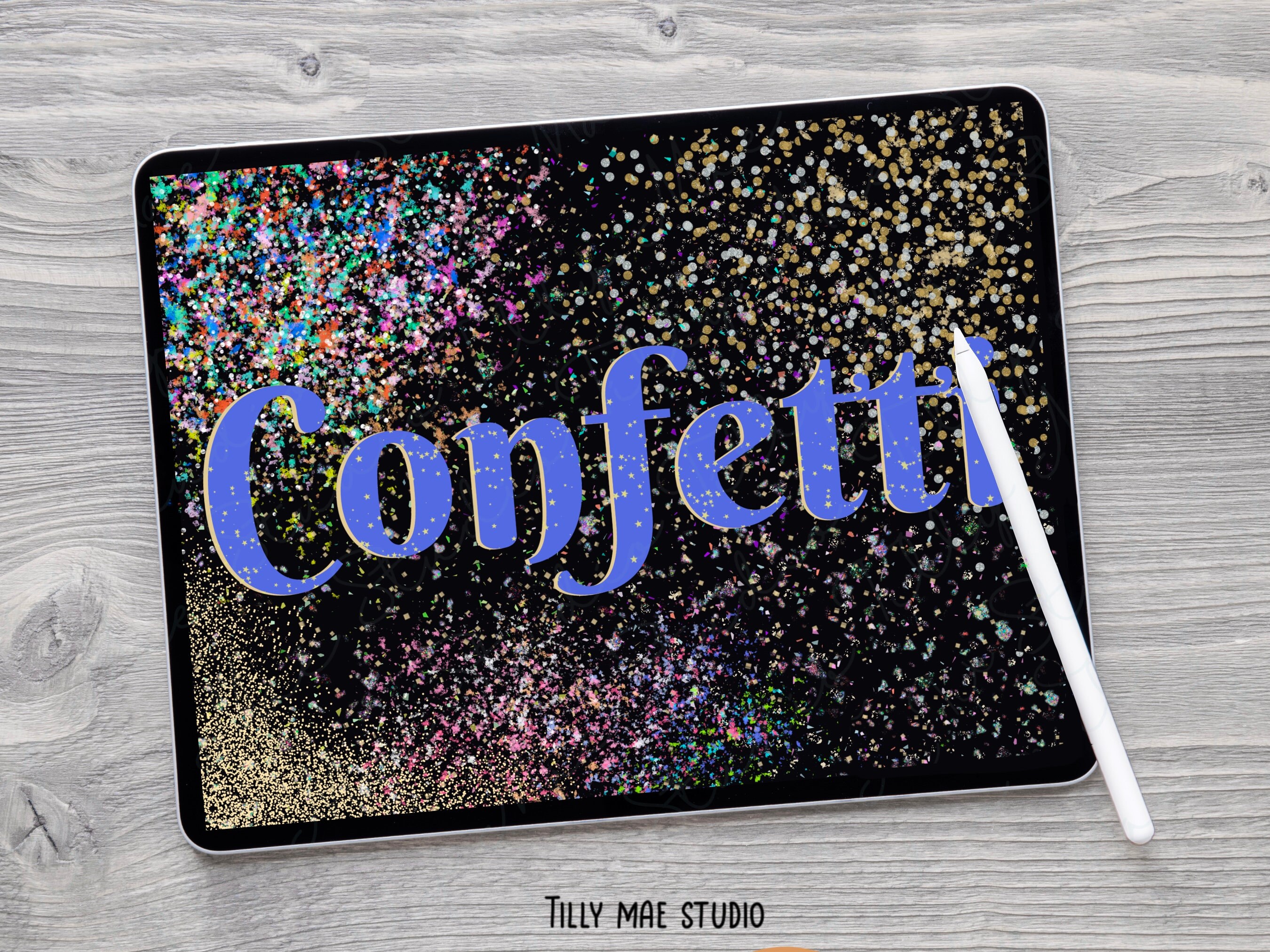 15 Confetti Procreate Brushes Confetti Rainbow Procreate Brush Set Confetti Brushes Procreate ...