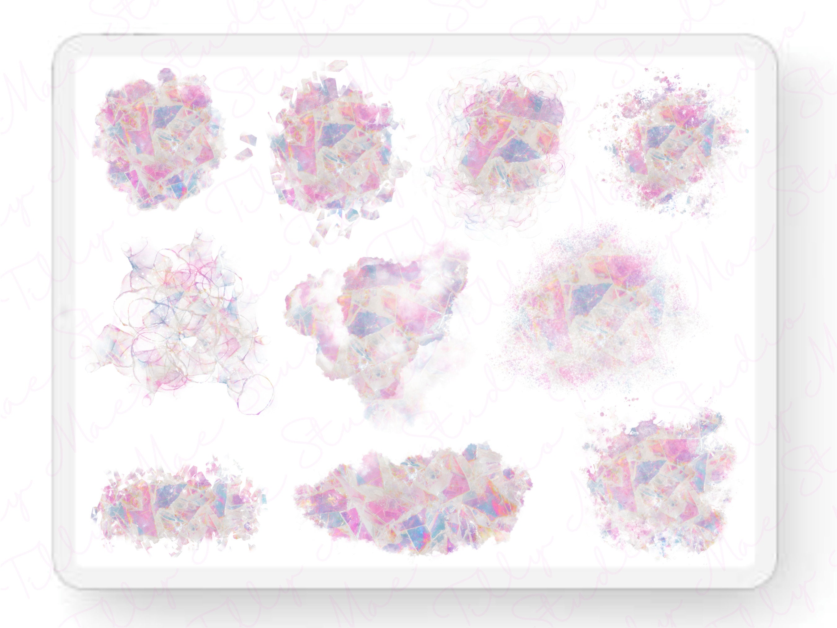 Mosaic Overlay Clipart Pink Splashes Pastel Overlays Splatter Clip Art ...