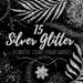 Silver Glitter Confetti Clipart: PNG Overlay, Border & Frame for ...
