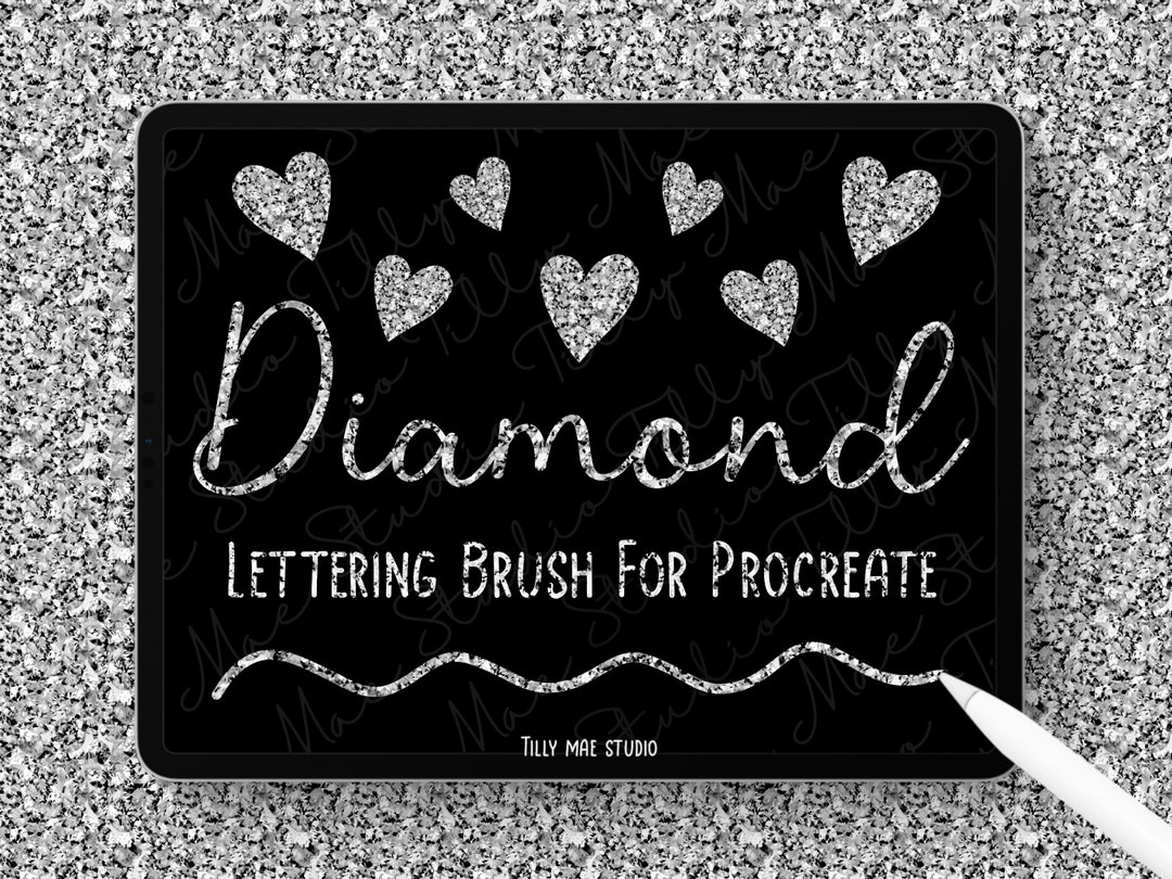 Diamond Procreate Brushes Lettering Procreate Diamond Brush Jewellery ...