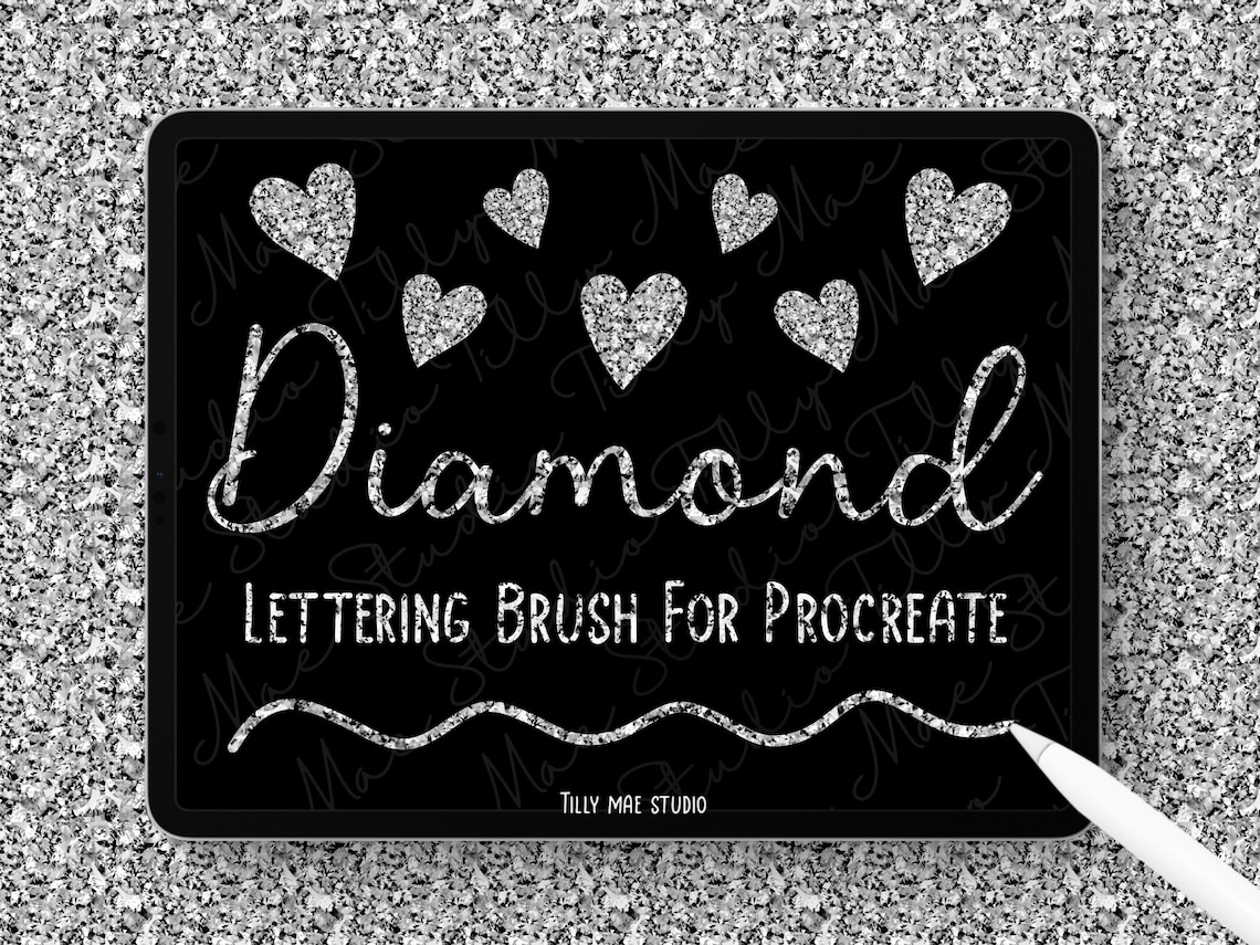 Diamond Procreate Brushes Lettering Procreate Diamond Brush Jewellery ...