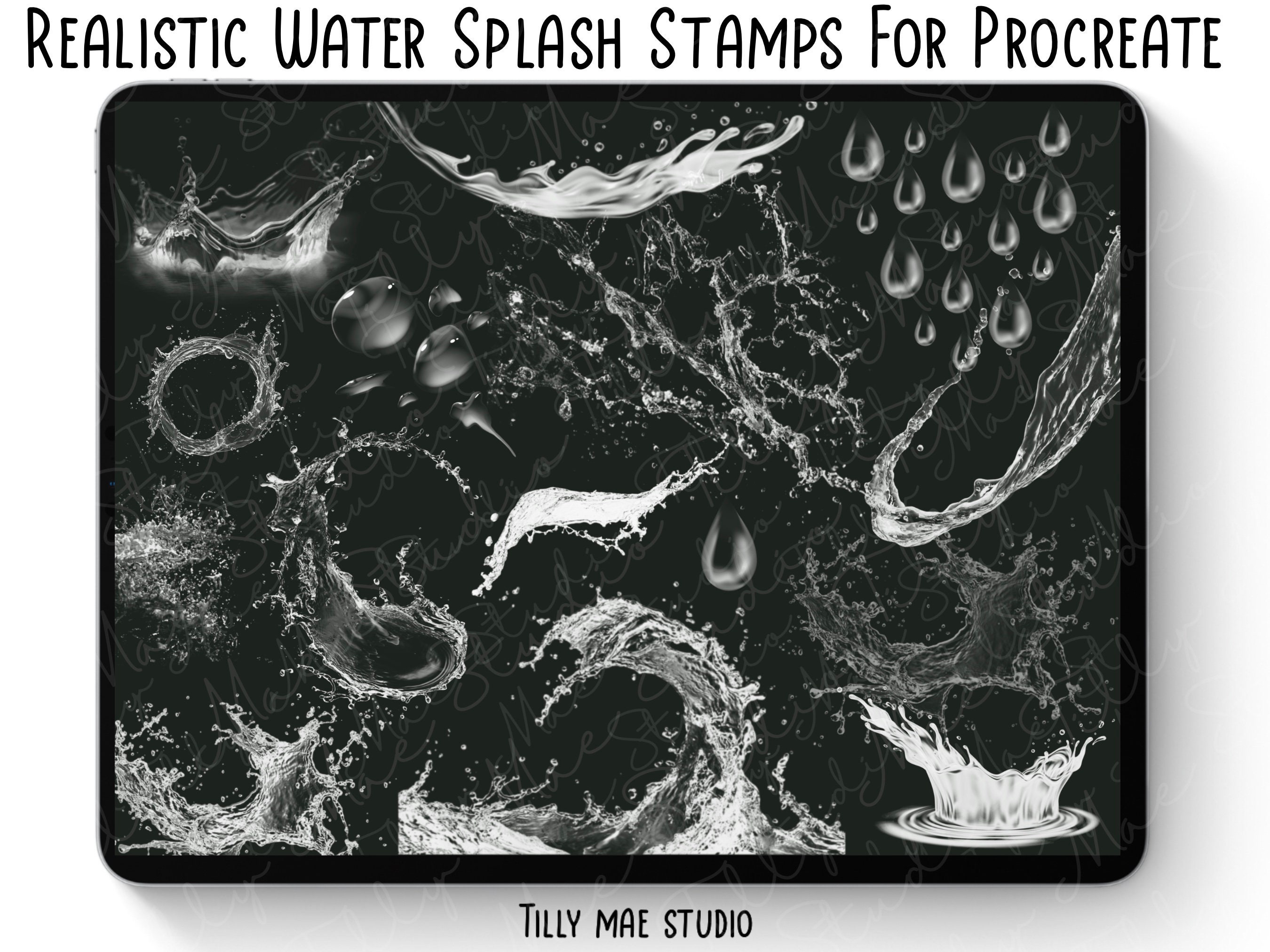Realistic Water Procreate Stamps Splashes Procreate Water Splash ...