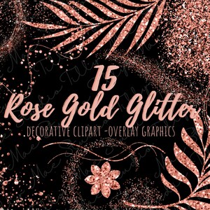 Confetti Clipart Glitter Border PNG Glitter Overlay Rose Gold Clip Art ...